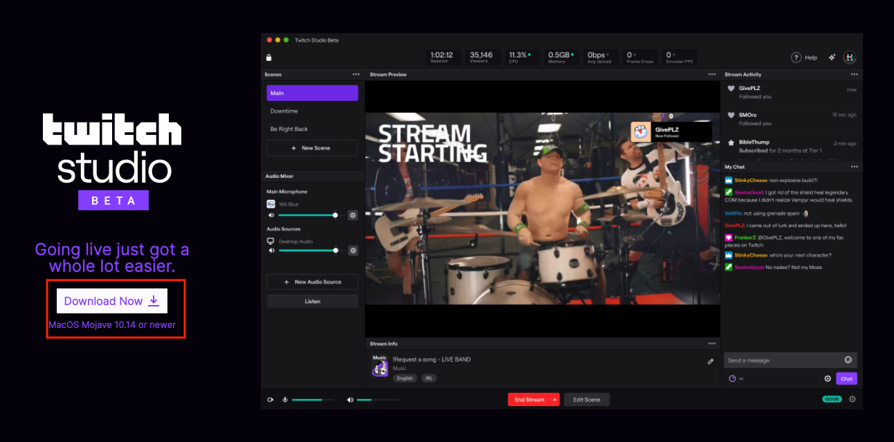 App Twitch Studio - Transmissões Profissionais